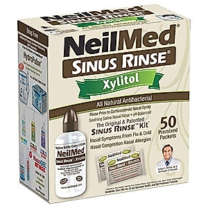 NeilMed Sinus Rinse Kit with Xylitol, 50 Count (Pack of 1)