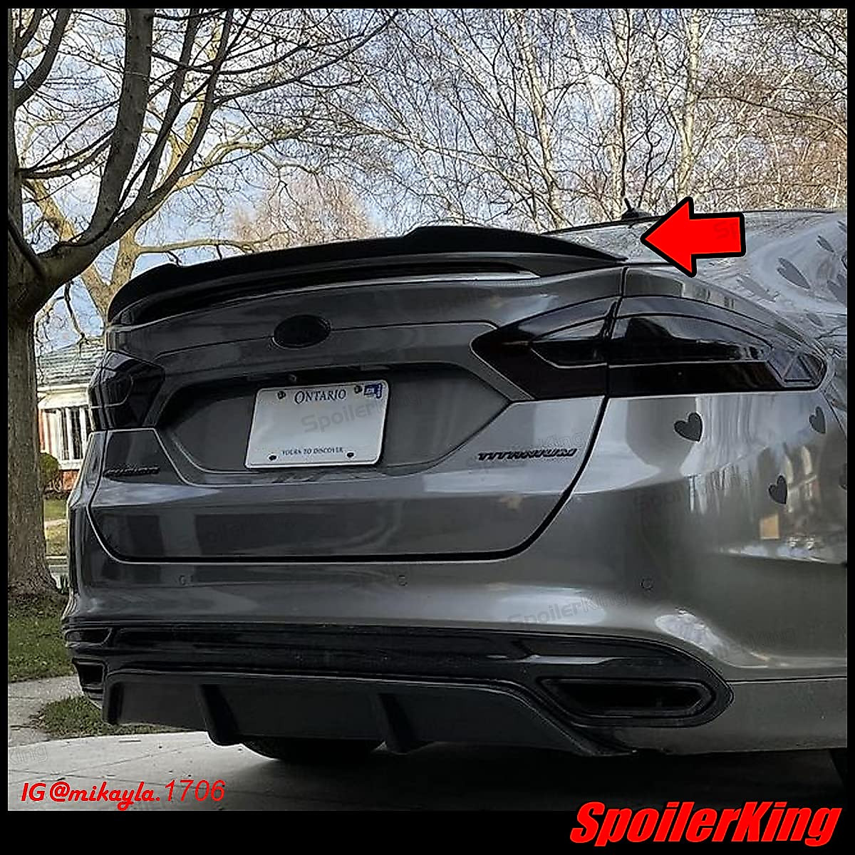 Spoiler King Trunk Spoiler (284FC) Compatible with Ford Fusion 2013-on