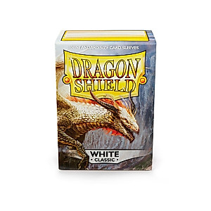 10 Packs Dragon Shield Classic White Standard Size 100 ct Card Sleeves Display Case …