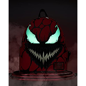 Loungefly Marvel Glow in the Dark Carnage Cosplay Mini Backpack