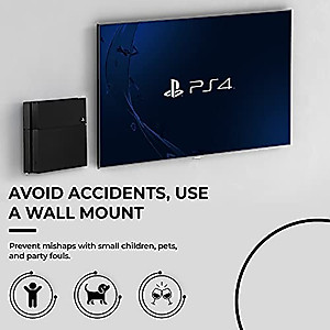 HumanCentric Mount Compatible with PS4 Fat Version, Mount Your Original Fat PS4 on The Wall or on The Back of The TV