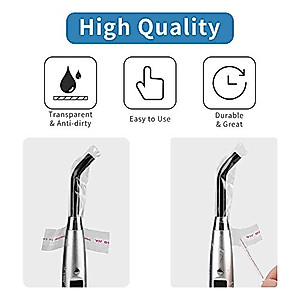 Dental Curing Light Lamp Cover Disposable LED Light Guide Sleeves 200PCS, Implant Protective Cure Covers for Curing Tips - Plastic Optic & Transparent Sheet