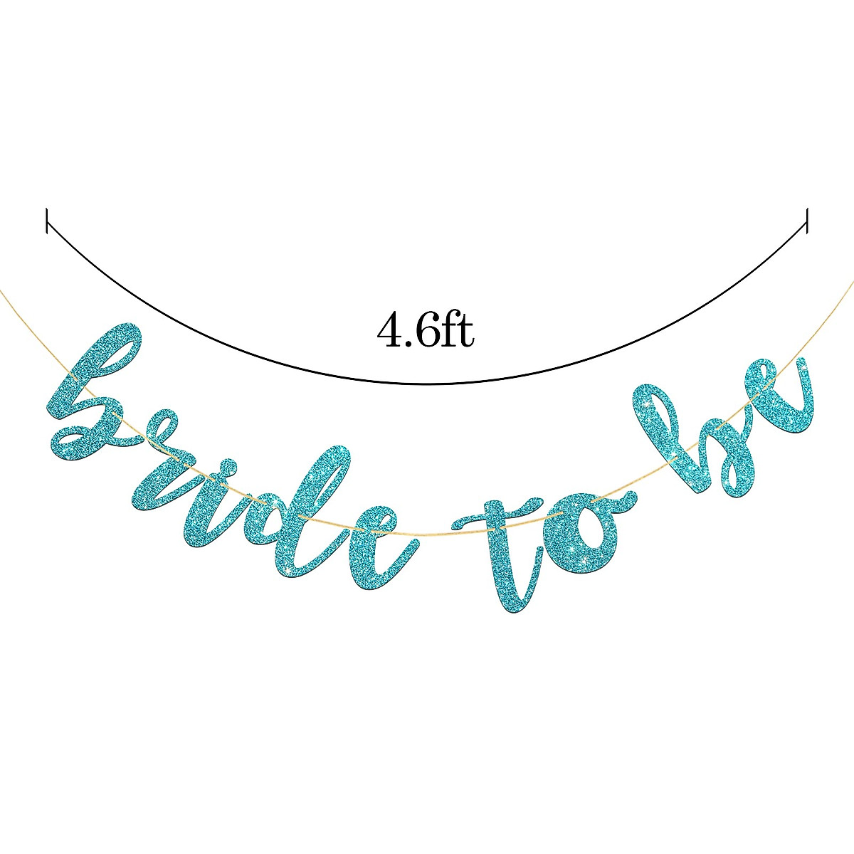 Talorine Bride to Be Banner for Bridal Shower, Engaged, Marry Party, Wedding, Hen Night Party Decorations (Blue Glitter)