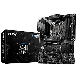 MSI Z490-A PRO ProSeries ATX Motherboard (10th Gen Intel Core, LGA 1200 Socket, DDR4, Dual M.2 Slots, USB 3.2 Gen 2, 2.5G LAN, DP/HDMI) (Renewed)
