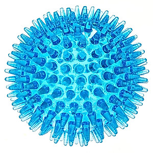 Knivel Spiky Ball and Bone for Small Dogs - Puppy Teething Toys Bone Dog Toy Set for Smart Newborn Pet - Doggy Interactive Chew Mini Dental