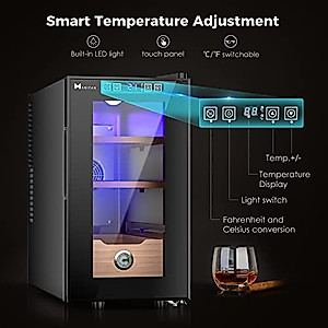 MANITAN Eelctric Cooler Box for 150 Count Spanish Cedar Wood Shelves and Drawer