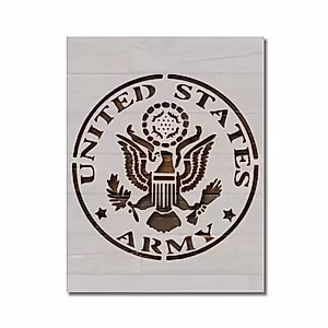 US United States Army Stencil Template Reusable for Painting on Walls, Wood, Arts and Crafts (468) - 8.5 x 11 Inches