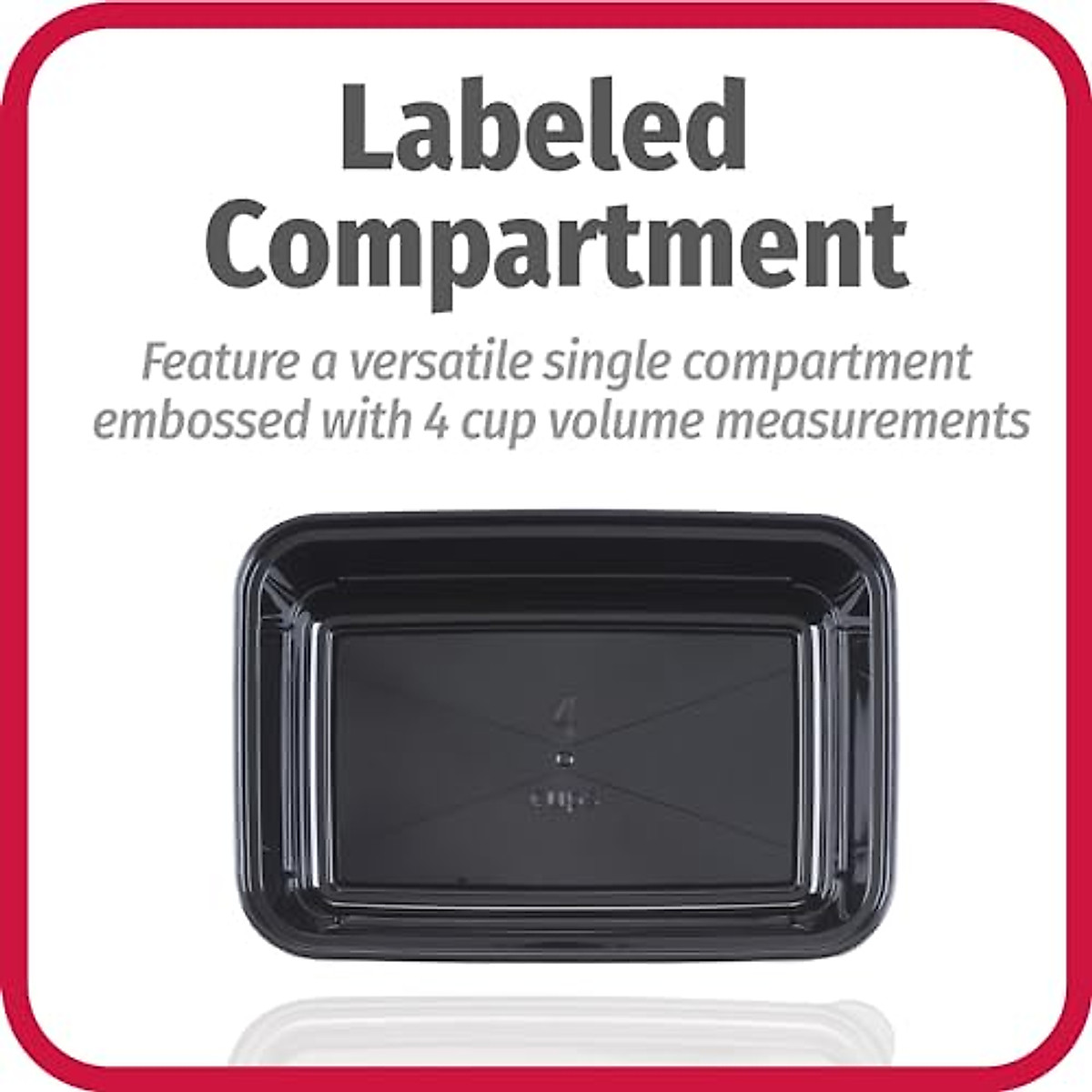 GoodCook Meal Prep Containers, Single Compartment 10-Pack, BPA-Free Reusable Food Storage, Black, Microwave & Freezer Safe, Stackable Meal Prep Containers for Lunches and Snacks
