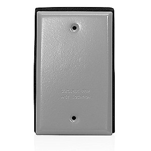 Leviton WM1B-GY Weatherproof Blank Cover, 1-Gang
