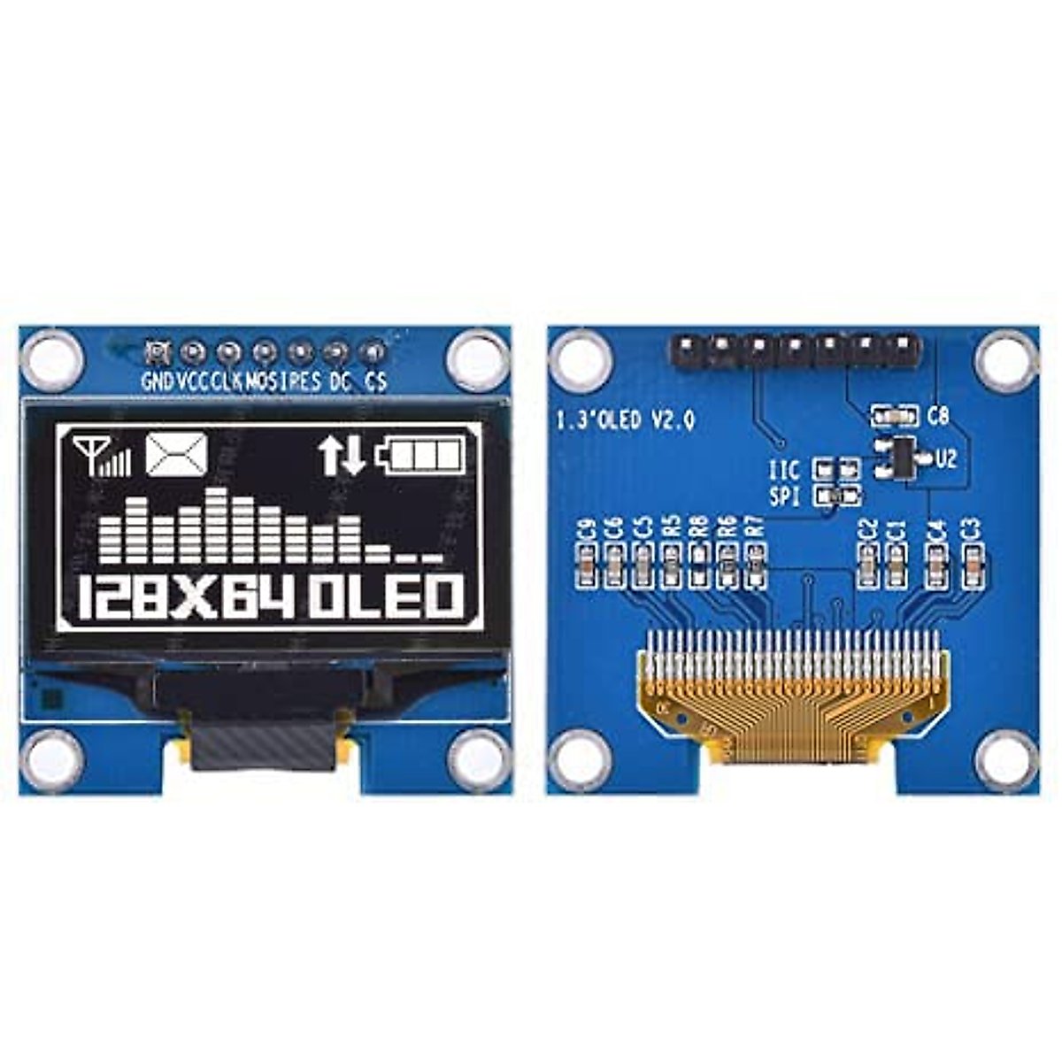 1.3 inch OLED Module 7Pin SPI/I2C White Color 128X64 1.3 inch OLED LCD LED Display Module 1.3" OLED Module