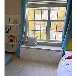 Kiyeocca Custom Bench Cushion Cover, Window Seat Cushion Cover Indoor, Custom Size Bench Seat Cushion Cover, Storage Bench Padding Cover, White Cover for Bench Cushion