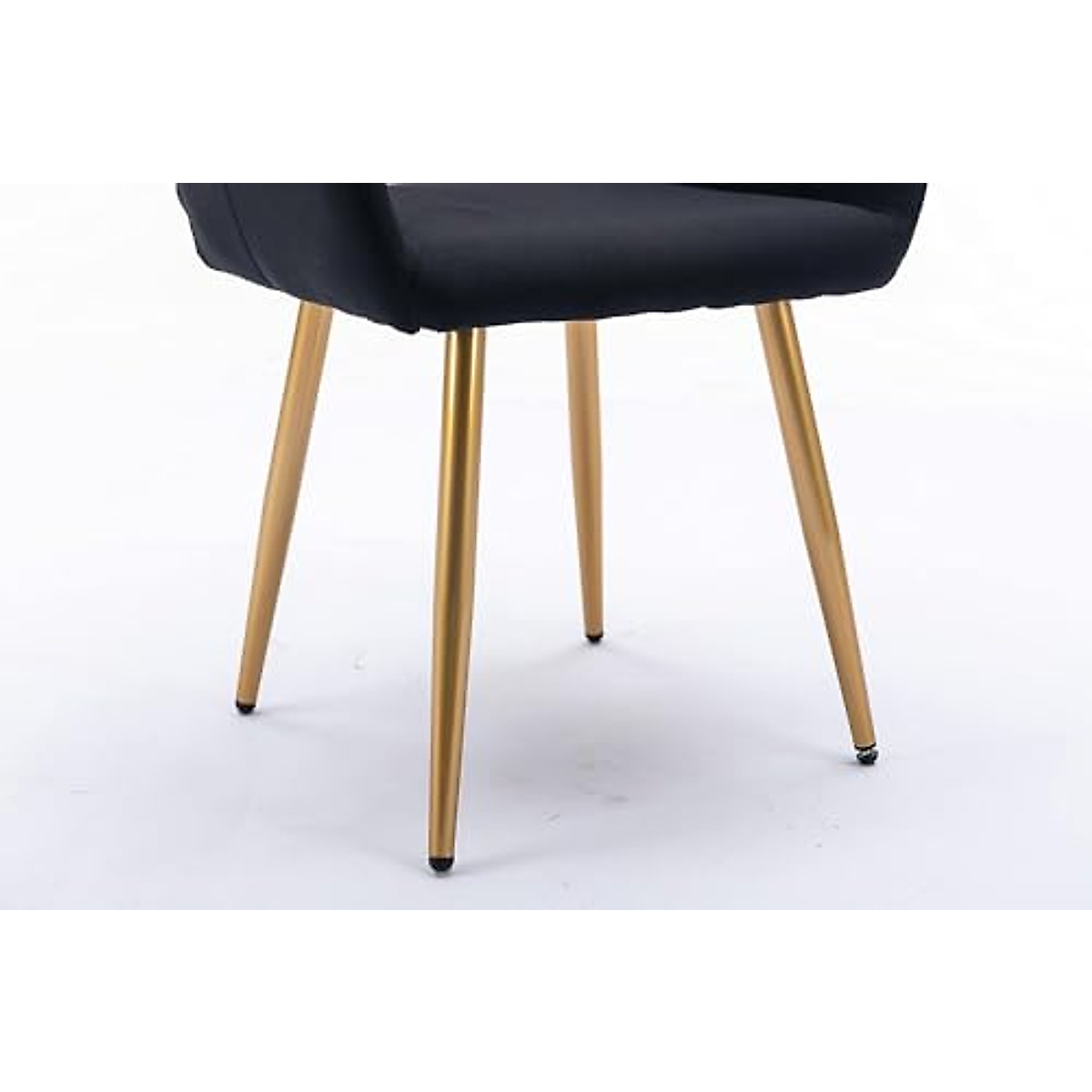 Generic Black Modern Multi-Purpose Dining Office Chair, No Wheels, Non-Rolling, Heavy Duty Metal Legs, 300 lbs Weight Limit