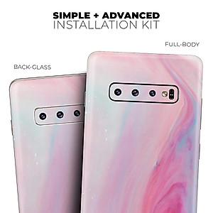 DesignSkinz Marbleized Colored Paradise V3 Protective Vinyl Decal Wrap Skin Cover Compatible with The Samsung Galaxy S20 (Screen Trim & Back Glass Skin)