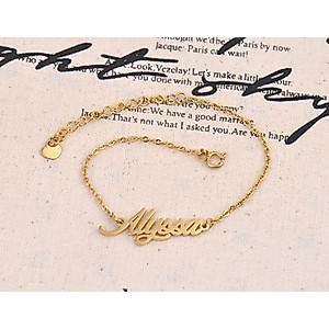 HUAN XUN Best Wedding Jewelry Gifts Danielle Name Necklace & Bracelet Sets