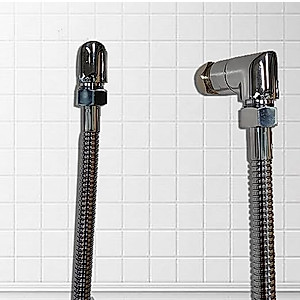 90 Degree Shower Head Elbow Adapter, ZESE Chrome Handhold Shower Arm Extension Elbow Connector for Wall-mounted Shower or Handheld Showerhead