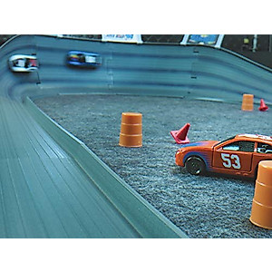 Far Out Toys NASCAR Crash Circuit Short Track Speedway | 2 Electric Powered Cars, 2 Flash Chargers, 6 Driver and Pit Crew Figurines, 3.7 Ft Assembled | Capture The Momentum and Thrill of Nascar
