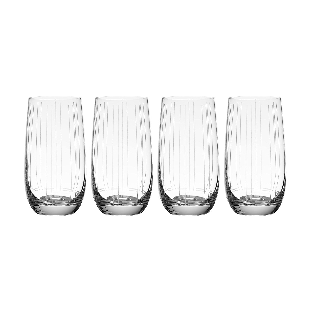 Mikasa Berlin Highball Set of 4, 4 Count (Pack of 1), Clear