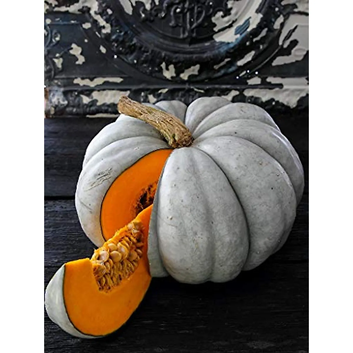 Jarradale Pumpkin Seeds for Planting, Pale Green Color, (Jarrahdale) 10 Heirloom Seeds, (Isla's Garden Seeds), Non GMO Seeds, Botanical Name: Cucurbita Maxima, Great Home Garden Gift