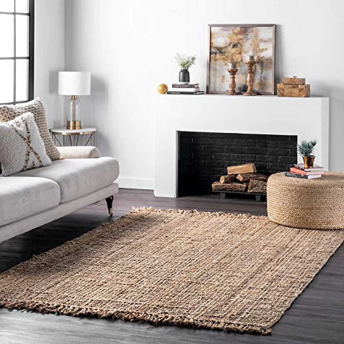 nuLOOM Daniela Farmhouse Chunky Jute Accent Rug, 3x5, Natural