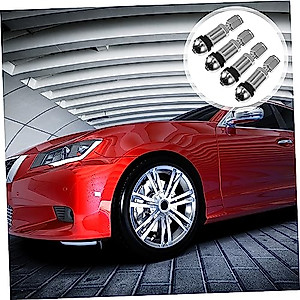 Vaguelly 4 Pcs Valve Tire Repair Tools car tire caps Bike air Cap tire stem caps Wheel Tire Bike Wheel Cap Tire Stem Covers Bike Tube caps Tire Air Mountain Bike Accessories Aluminum Alloy