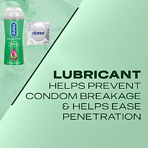 Durex Soothing Massage & Play 2 in 1, Massage Gel and Personal Lubricant, Intimate Soothing Lube Gel, Soothing Touch with Aloe Vera, Water-Based, 6.76 oz. (Pack of 3)