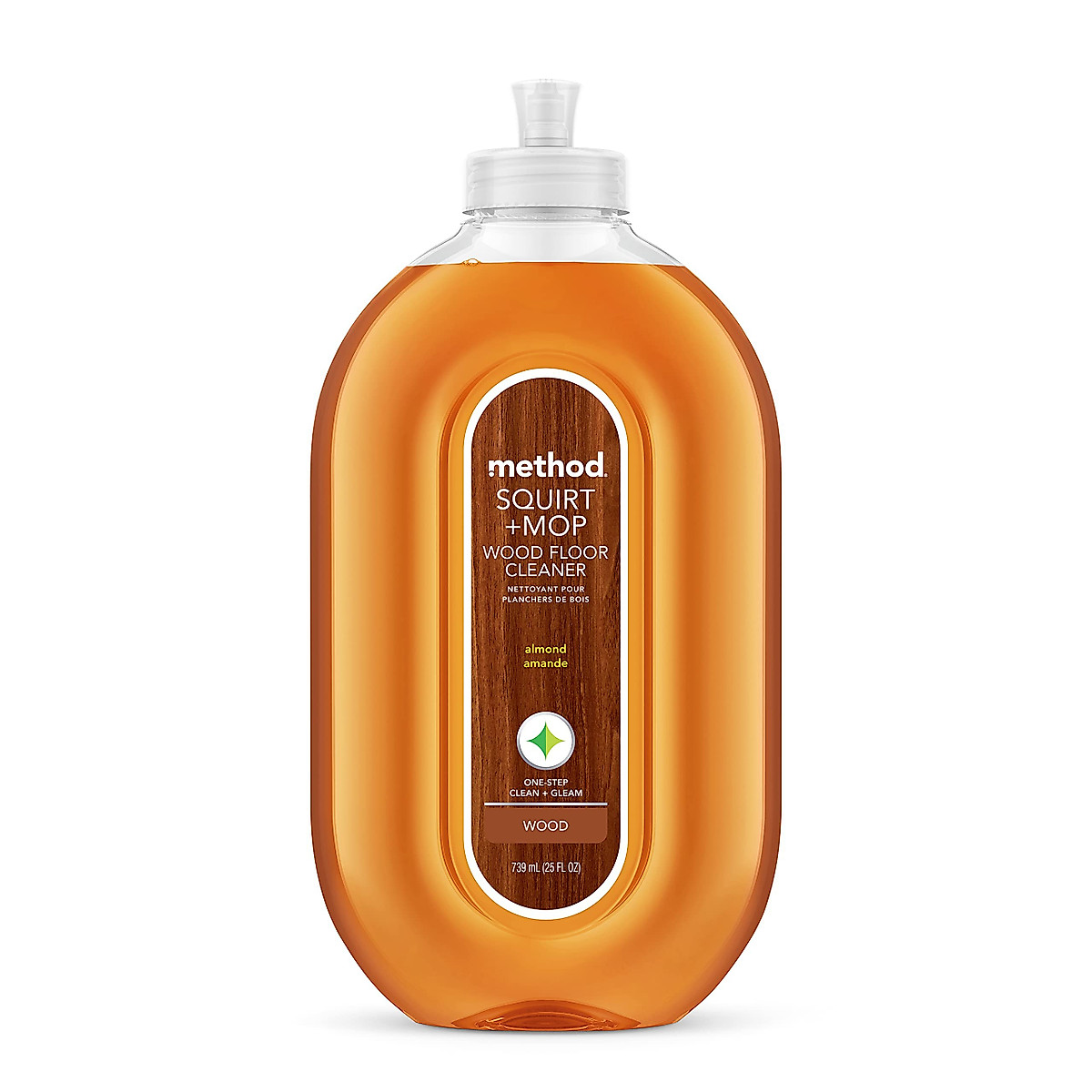 Method Hardwood Floor Cleaner, Squirt + Mop Refill, Use as Laminate or Sealed Wood Floor Cleaner, Almond Scent, 2 Liter Bottle, 1 Pack, Packaging May Vary