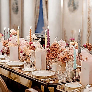 Berkebun 20CM Spiral Taper Candle -Conical Stick Candles,H7.5inch, for Holiday Wedding Party Wax Unscented Dinner Candle Long Votive Candles,Christmas Giftt,Chime Candles.(2, Blue)