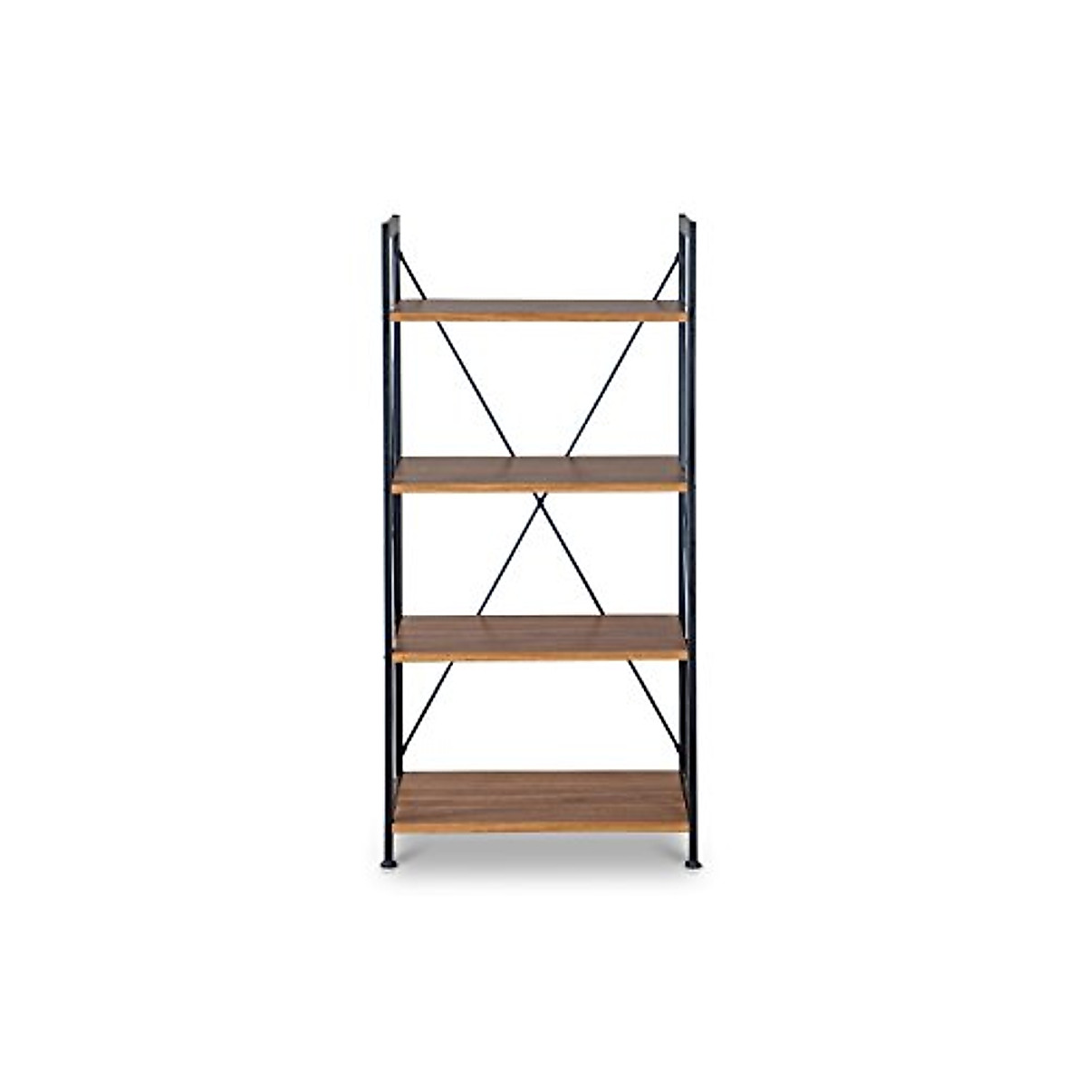 Baxton Studio New Semester Bookshelf, Coffee/Black