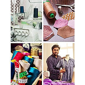 Mandala Crafts All Purpose Sewing Thread Spools - White Serger Thread Cones 4 Pack - 40S/2 24000 Yds White Polyester Thread for Overlock Sewing Machine Quilting