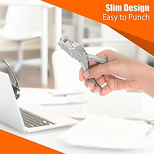 Hole Puncher, 6 Pack, 8 Sheet Capacity, Silver Color, Paper Punch for Paper, 1 Hole Punch,