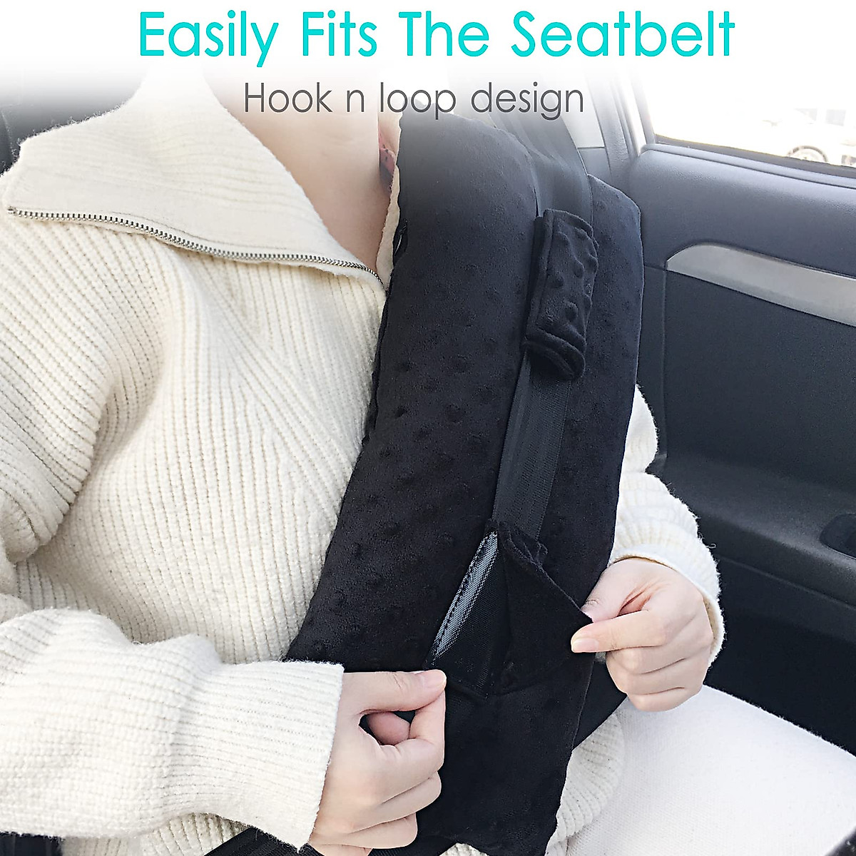 Hysterectomy Pillow Abdominal Post Surgery Pillows with Pocket Comfort for Ice Heat Packs Tummy Tuck Belly Incision Recovery Seatbelt Gifts Women Patients Minky Dot Black