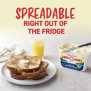 Land O Lakes Butter with Olive Oil & Sea Salt, Spreadable, 13 oz tub