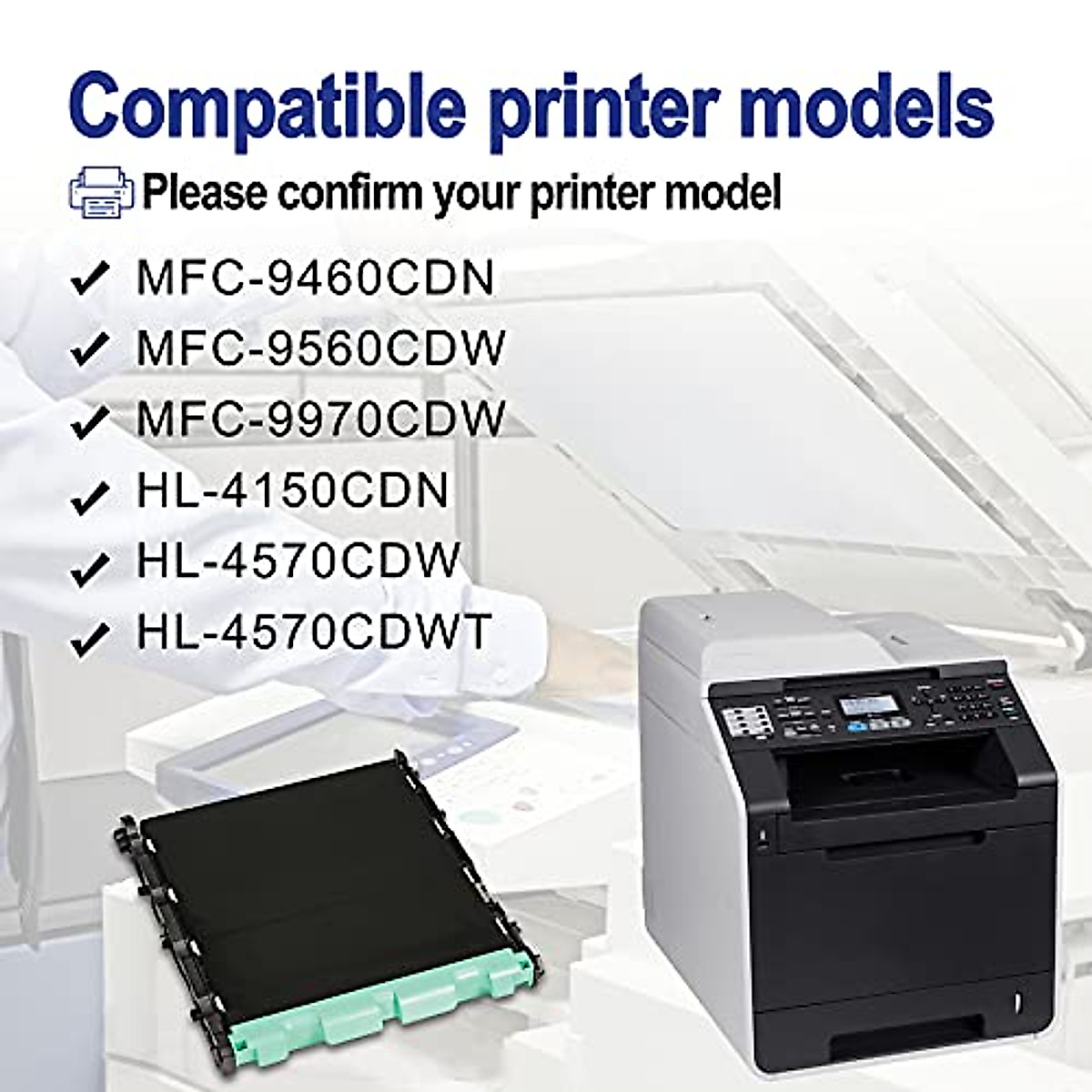 XGKL (1 Pack) BU-300CL Compatible 300CL Belt Unit Replacement for Brother MFC-9460CDN MFC-9560CDW MFC-9970CDW HL-4150CDN HL-4570CDW HL-4570CDWT Belt Unit Printer, Black (BU-300CL-1PK)