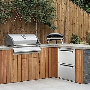 Frostronics 24 Inch Outdoor Drawer Beverage Refrigerator, 186 Can Outdoor Drawer Beverage Cooler with Dual Mode Lock, 5.47 cu. ft. Drawer Refrigerator for Patio, 26-50°F, SUS304, ETL & NSF7 Certified