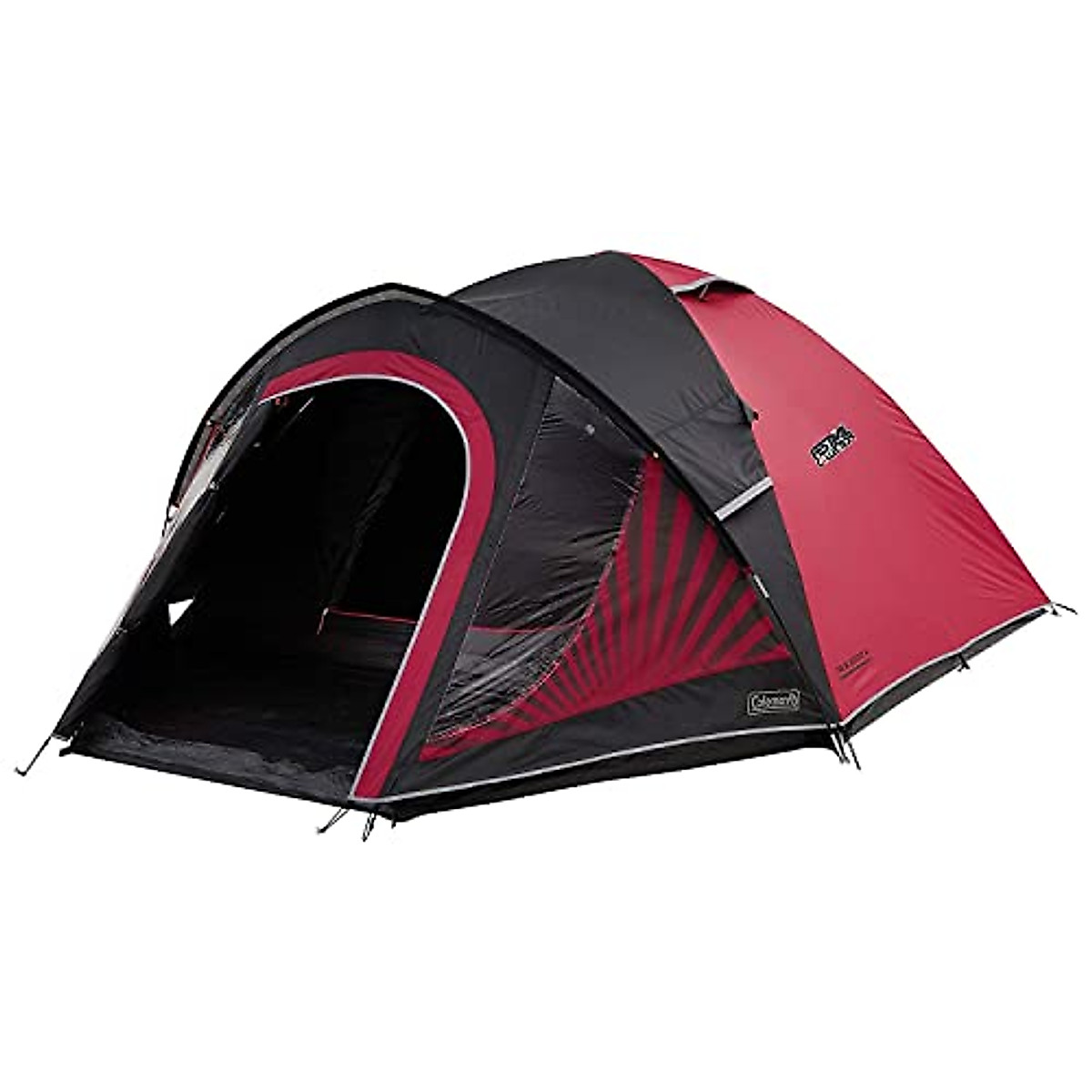 Coleman Tent The Blackout 4, 4 Man Tent with Blackout Bedroom Technology, Festival Essential, Family Dome Tent, 100% Waterproof 4 Person Camping Tent with Sewn in groundsheet