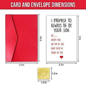 CGBRspacex Funny Anniversary Card for Boyfriend Husband, I Promise to Always Be By Your Side Card, Hilarious Gift for First Second Third Year Anniversary (Top or Under)