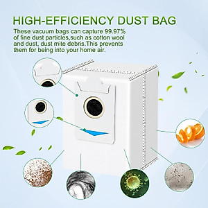 10 Pack Dust Bags Compatible with Ecovacs Deebot X2 Omni/ X2 Omni COMPLETE/ T30S Robot Vacuum, Vacuum Cleaner parts
