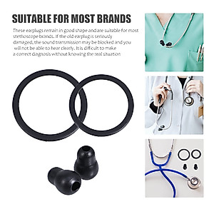 Healvian 2 Sets Accessories Ear Plugs Silicone Replacement Earplugs Ear Tips Replacement Earpiece Replacement Large Diaphragm Cover Adult Diaphragm Earbuds Skull PVC