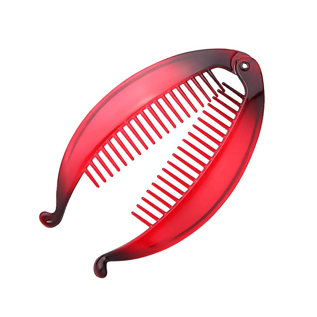 Smrroy 6 Pcs Banana Hair Clips Lady Resin Fishtail Clip Comb Headdress Fish Shape Grips Clamp Hair Accessories for Women