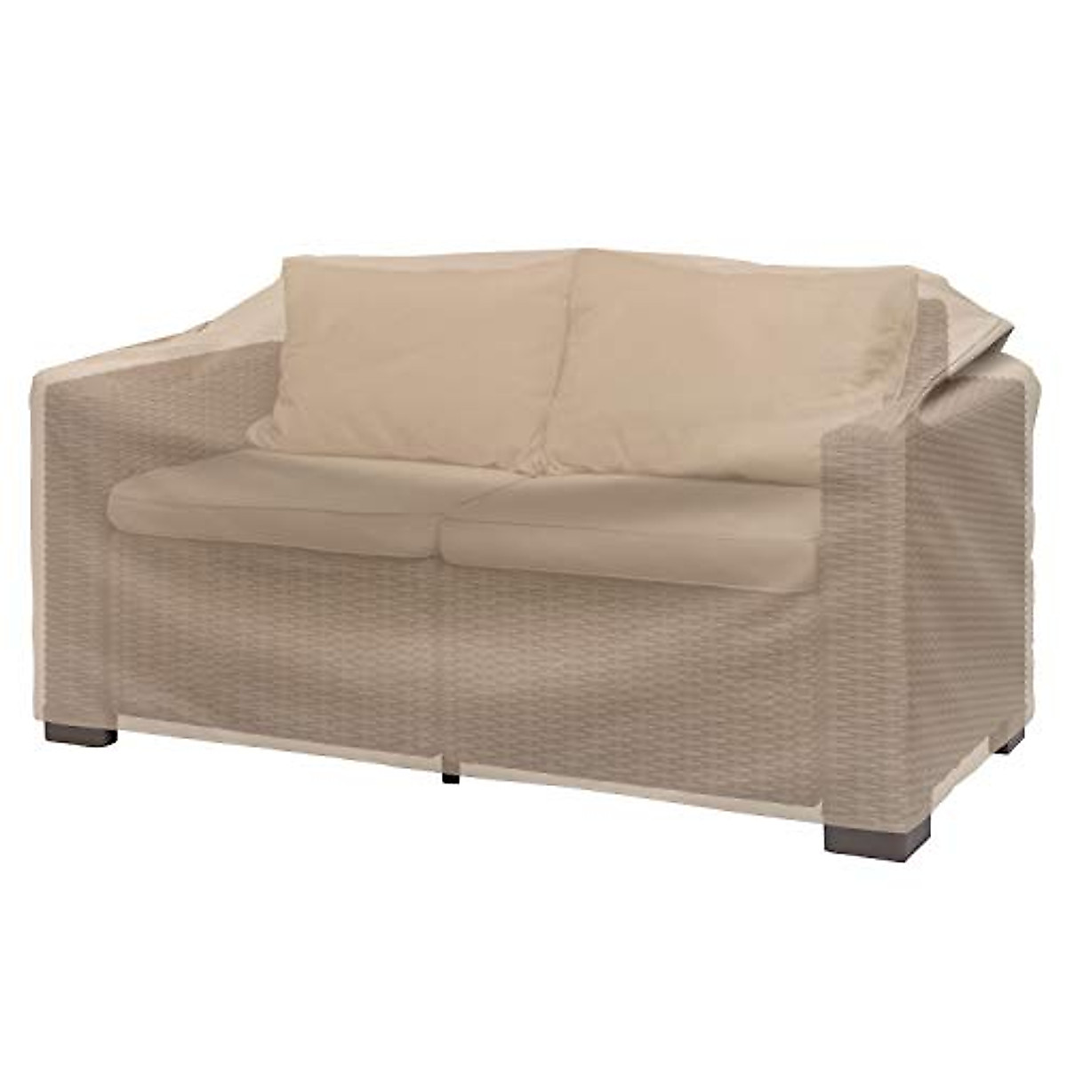 Modern Leisure Basics Patio Loveseat Cover, 55"L x 33"W x 38"H, Khaki