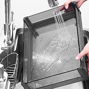 FYFUSATC Kitchen Blind Corner Pull Out Shelf Stainless Steel Bottom Plate Spice Rack Heavy Duty Cabinet Pull Out Storage Organizer Cans, Jars, Canisters, Pots, Pans, for Cabinet of ≥ 15 Inch Opening