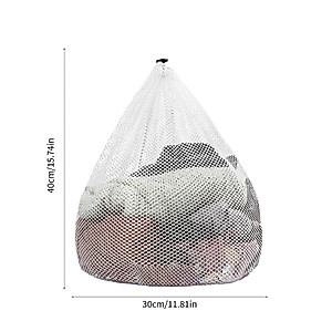 Generic Mesh Laundry Bag With Drawstring, Wash Bag for Delicates, Garment Laundry Mesh Bag for Family, College Dorm, Apartment (3, Small)