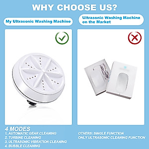 Portable Washing Machine,Mini Washing Machine with Suction Cups, 3 in 1 Bubble Cleaning USB Ultrasonic Powered Turbo Washing Machine & Sink Dishwasher for Camping, Travelling, Business Trip,3.54i