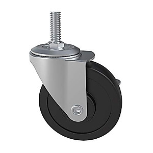 AAGUT 3" Steel Wire Shelving System Casters, 5/16"-18 x 3/4" stem casters with 4 Nuts and Spanner, Set of 4