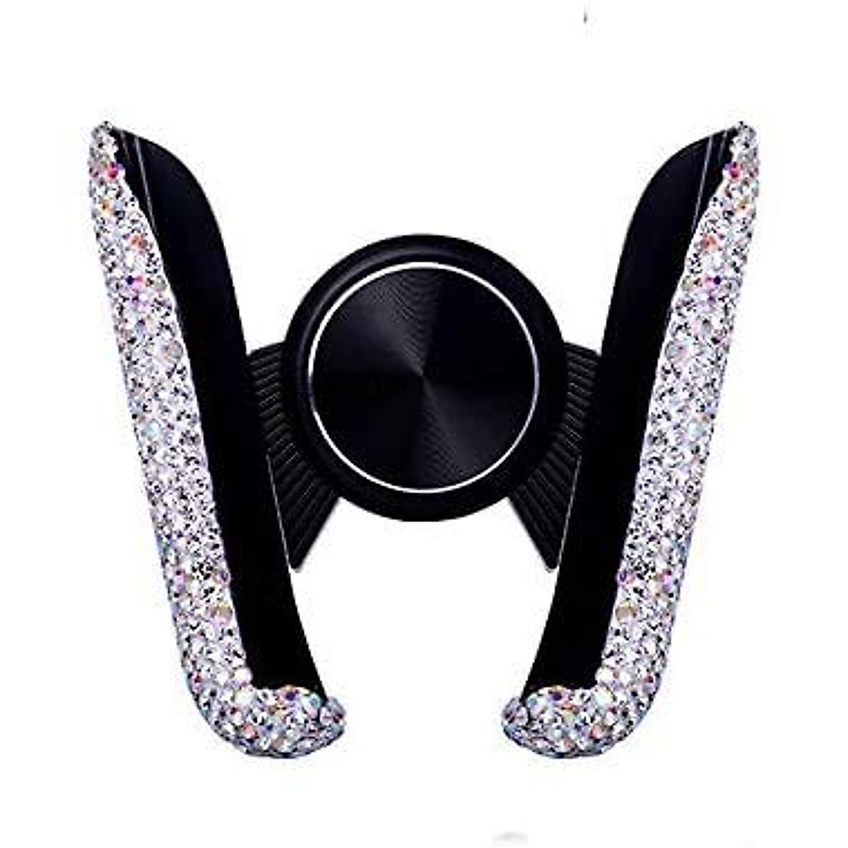 Best Bling Rhinestone Crystal Convenient Mini Car Dash Air Vent Automatic ADJUSTABLE Phone Holder (Silver)
