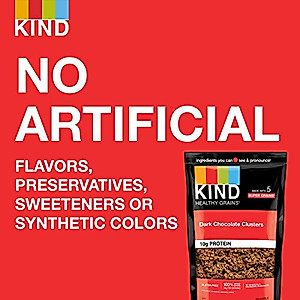 KIND HEALTHY GRAINS Granola, Healthy Snack, Dark Chocolate Granola Clusters, 10g Protein, Snack Mix 11 OZ, 1 Count
