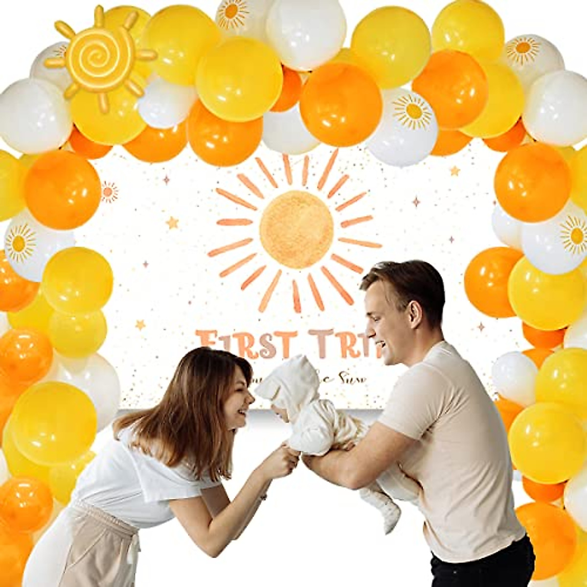 First Trip Around the Sun Birthday - Boho Sun Party Decorations First Trip Background Sun Balloons 1st Birthday Party Supplies Balloon Arch Wreath Kit Decorative Baby Bath Supplies