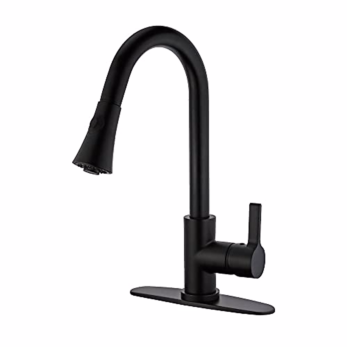 Kingston Brass LS8720CTL Continental Single-Handle Pull-Down Kitchen Faucet, Matte Black