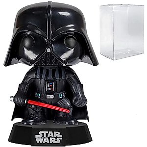POP Star Wars: Classic Darth Vader 01 Funko Pop Vinyl Figure (Bundled with Compatible Pop Box Protector Case), Multicolored, 3.75 inches