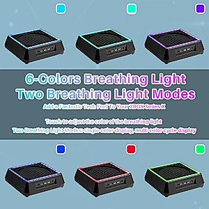 Cooling Fan for Xbox Series X, Xbox Series X Cooling Fan with 3 Levels Adjustable Speed Cooling Fan System, Low Noise, Extra 3 USB Port, Xbox Series X Cooling Station with 6 Colors RGB LED Light